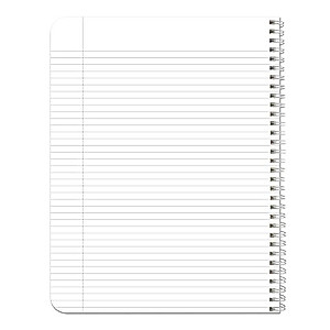 BookFactory NotRight (Left-Handed) Notebook/Lefty Not Right Notebook 120 Pages 8.5" x 11" Wire-O (JOU-120-CCW-A-(NotRightHand))