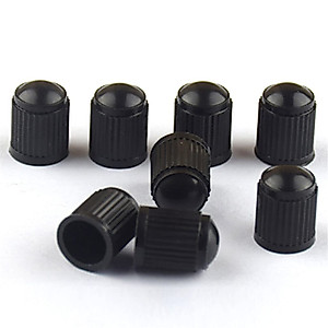 Generic Black Tire Valve Cap, 5 Pcs, Universal Fit, Passenger Car & Motorbike Compatible, Plastic Material