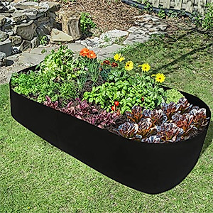 ACJRYO 2Pcs Fabric Raised Garden Beds,6X3 ft Rectangle Plant Grow Bags Herb Flower Vegetable Plants Bed Garden Grow Bags for Flowers Vegetables Plants