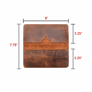 Hide & Drink, Cell Phone Wallet Handmade from Full Grain Leather - Bourbon Brown