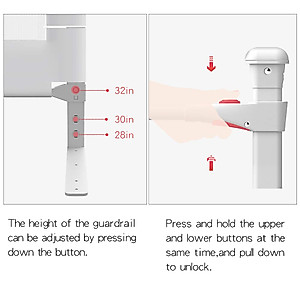 MAYbabe Bed Rail. Baby Bed Rail. Extra Long and Tall Kids Bed Rail Guard -Bed Guard Rails for King&Queen 80 inches Long(Gray-1 Pack)