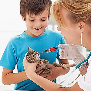 Nuanchu 1 ml Borosilicate Glass Luer Pets Syringe Reusable Glass Syringe with 14 Ga Blunt Tip Fill Individually Packaged Use for Art and Craft, Thick Liquid, Oils, Glue, Ink(24 Pieces)