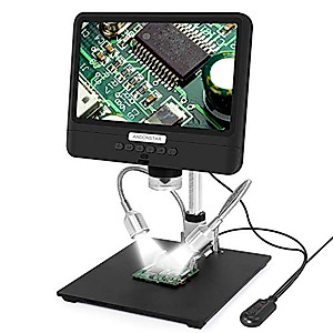 Andonstar AD208 Coin Microscope with 8.5 Inch Screen 260X LCD Lab Handheld USB Digital Microscopes for PCB Repair Soldering Coin Inspection