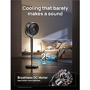 Dreo Pedestal Fan with Smart Control, 43'' Inches, 150°+120° Omni-Directional Oscillating Quiet Fans for Bedroom, 110ft Circulator Fan with DC Motor, 9 Speeds, 6 Modes, 12H Timer, Wi-Fi/Voice/Alexa