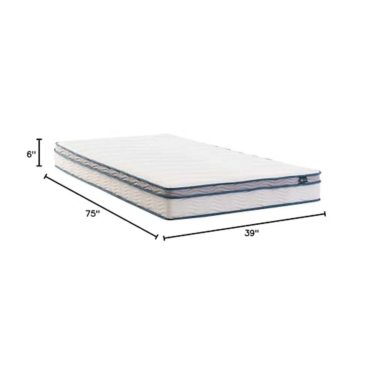 ZINUS 6 Inch Spring Sensation Hybrid Mattress [New Version], Medium Firm Feel, Fiberglass Free, Youth and Guest Bedroom, Mattress in A Box, Twin