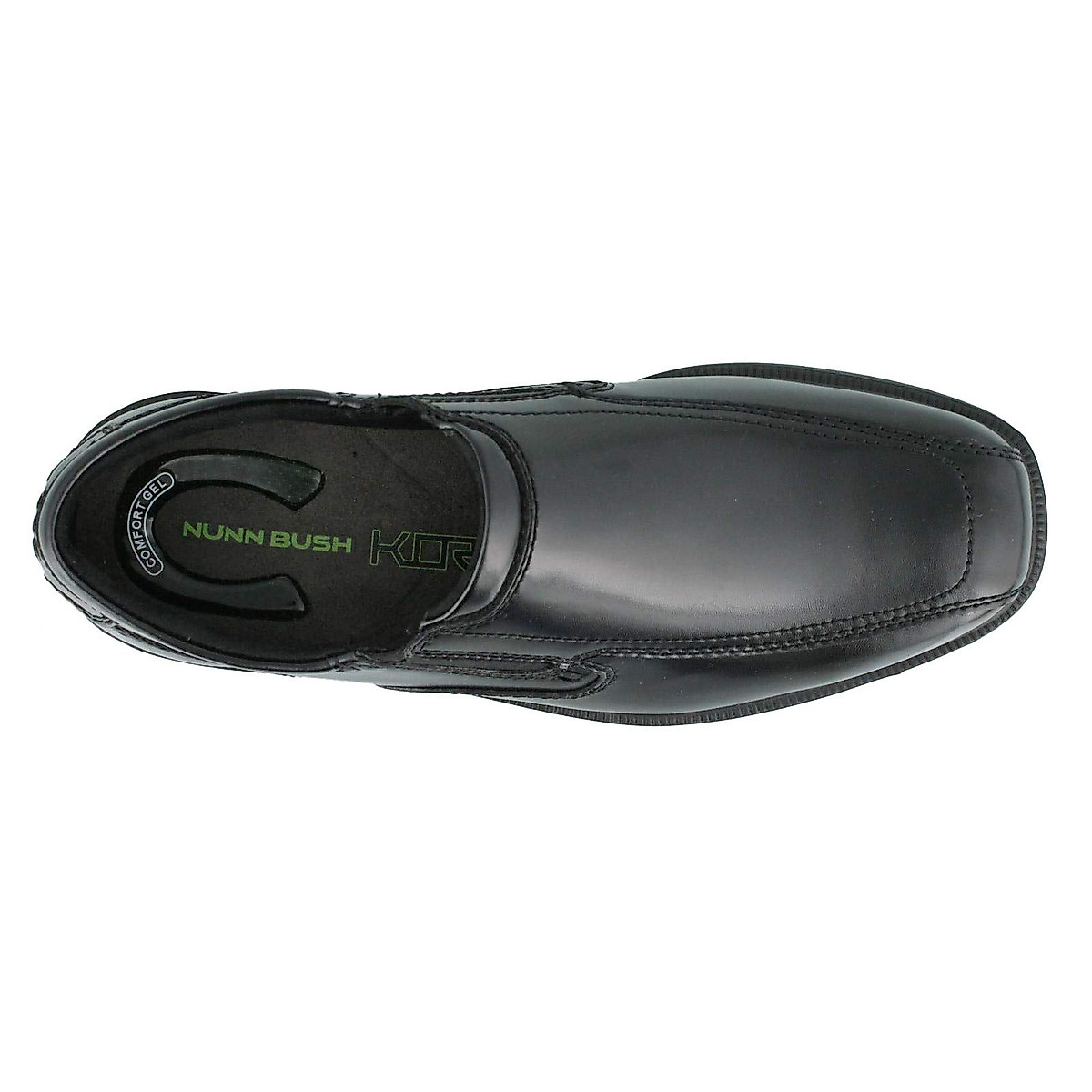 Nunn Bush mens Bleeker Street Slip on With Kore Slip Resistant Comfort Technology Loafer, Black, 10.5 X-Wide US