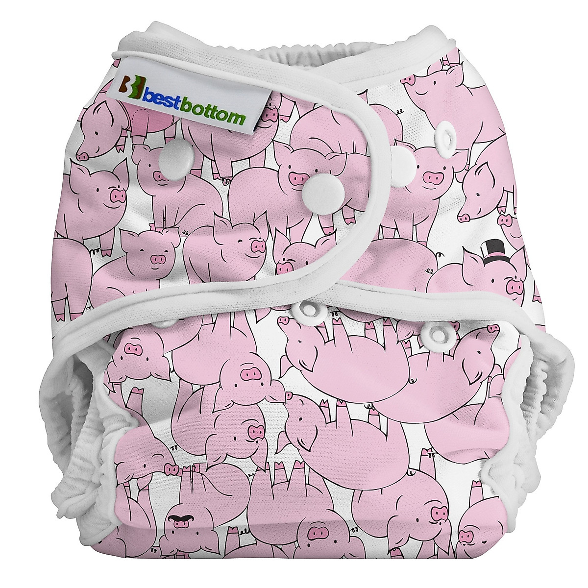 Best Bottom This Little Piggy Cloth Diaper Shell-Snap | Reusable Diapers Shell Made of Durable Waterproof Materials | Eco-Friendly Washable Diapers Saves You Money from Disposable Diapers | PUL Fabric