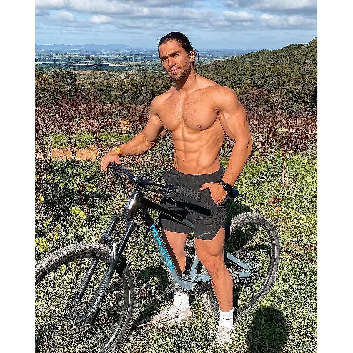 CANGHPGIN 2 Pack Mens Workout Athletic Shorts 7 inch Inseam Quick Dry Hiking Shorts Men Lightweight Sports Gym Shorts Running