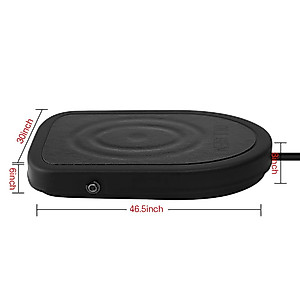 iKKEGOL USB Foot Pedal Switch Gaming, Black Metal Single HID Action Programmable Digital Hand Control Keyboard Mouse with 3 Color Rubber Mat