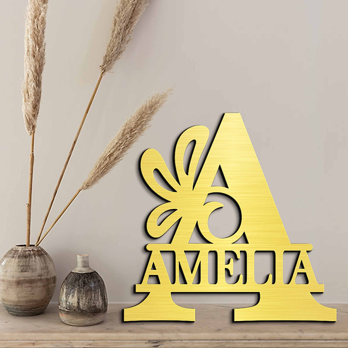 Custom Name Nursery Wooden Sign 6-50 inch, Split Letter Baby Shower, Baby Name Sign for Boy or Girl, Wedding Sign, Personalized Children's Room Sign Décor (Sign-3)