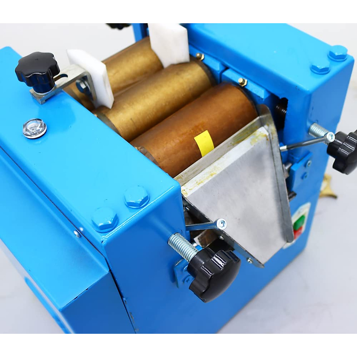 EQCOTWEA Laboratory Grinder Electric Three Roll Grinding Milling Machine 750W Ink Paint Pigments Miller Lab Application with Chilled Alloy Casting Rollers