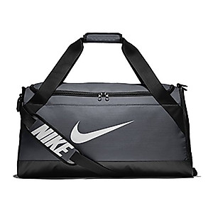 Nike Brasilia (Medium) Training Duffel Bag, Flint Grey/Black/White, One Size