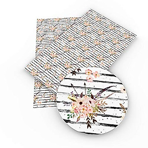 8x13 Inch Leather Roses Flowers for Sewing Garments- Flower Leather Sheets for Jewelry Making- Synthetic Leather Sheets for Bows- Colorful Faux Leather Fabric Synthetic Leather Sheets (Style 7)