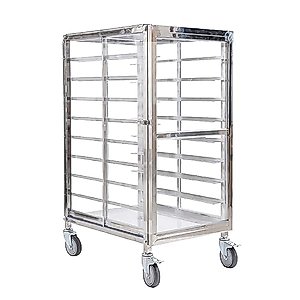 Wonetfls Fully Enclosed Rolling Bakers Rack,9-Tier Stainless Steel Baking Sheets Storage,Cookie Cooling Racks for Baking Commercial Bread Pan Rack Suitable for Bakery Restaurant and Hotel