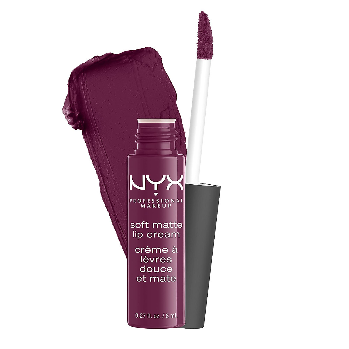 NYX PROFESSIONAL MAKEUP Soft Matte Lip Cream, Lightweight Liquid Lipstick - Transylvania (Matte Deep Violet)