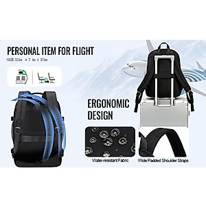 Shaelyka Medium Travel Backpack, 23L Carry On Backpack,Flight Approved Water Resistant Luggage Backpack Fit 15.6 Inches Laptop