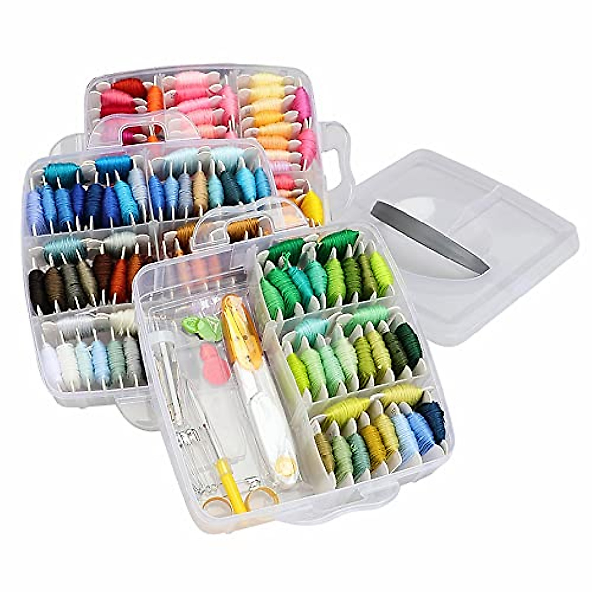IRDFWH Embroidery Thread Floss Set 150 Colors Cross Stitch Floss Threads Scissors Needles Craft DIY Sewing Accessories Kit