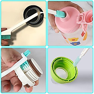 18 Pcs Small Household Cleaning Brushes by ELEMGULY,Deep Detail Crevice Brush Set for Hole, Gap, Corner, Space, Micro Crevice Scrub Cleaner Tool for Bottle, Keyboard, Window, Door Track,2 Sets