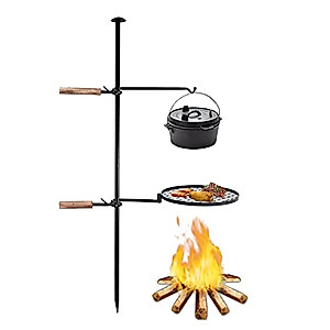 Swivel Campfire Grill Grate, Adjustable Fire Pit Grill, Camping Grill ...