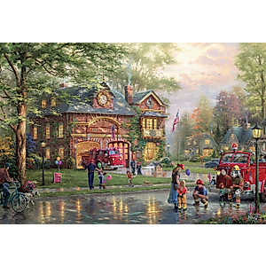 Ceaco - Thomas Kinkade - Hometown Firehouse - 2000 Piece Jigsaw Puzzle