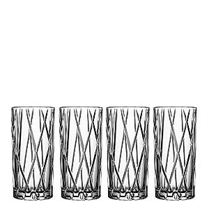 Orrefors City 11.6 Ounce Highball Glass, Set of 4