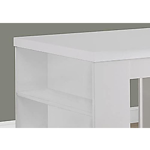 Monarch Specialties I 32"X 36" / White Counter Height DINING TABLE,