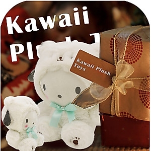 COAQAC Kawaii Cartoon White Bear Cross-Dressing Series Plush,Soft Plush Doll Cute Soft Toys, Plush Pillow Stuffed Animals Toy Birthday Gifts for Girls Kids Animals Toy Birthday Gifts for Girls Kids