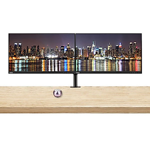 Lenovo ThinkVision S24e-20 23.8" Full HD 1920 x 1080 WLED LCD Monitor 2-Pack Bundle with Mini Speaker, 250 Nit, FreeSync, HDMI-VGA, Raven Black, & Adjustable Desk Mount Monitor Stand