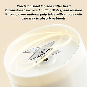 Yosoo Portable Rechargeable Cordless Juicer Blender, 1.2L Mini Juicer Cup with Stainless Steel Blades for Travel Camping Gym Office