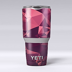 Design Skinz Dark Geometric V15 - Skin Decal Vinyl Wrap Kit Compatible with The Yeti Rambler Cooler Tumbler Cups