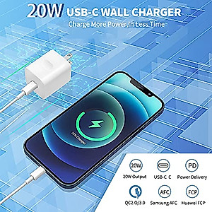 USB C Wall Charger, iPhone Fast Charger Block 2Pack 20W PD Power Adapter Compatible with iPhone 14/14 Pro/14 Pro Max/14 Plus/13 12 11 Pro Max/Pro/Mini/XS/XR/X, iPad Pro/Mini, Galaxy,Google Pixel 5/4/3
