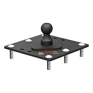 CURT 61100 Over-Bed Fixed Ball Gooseneck Hitch, 30,000 lbs, 2-5/16-Inch Ball , Black