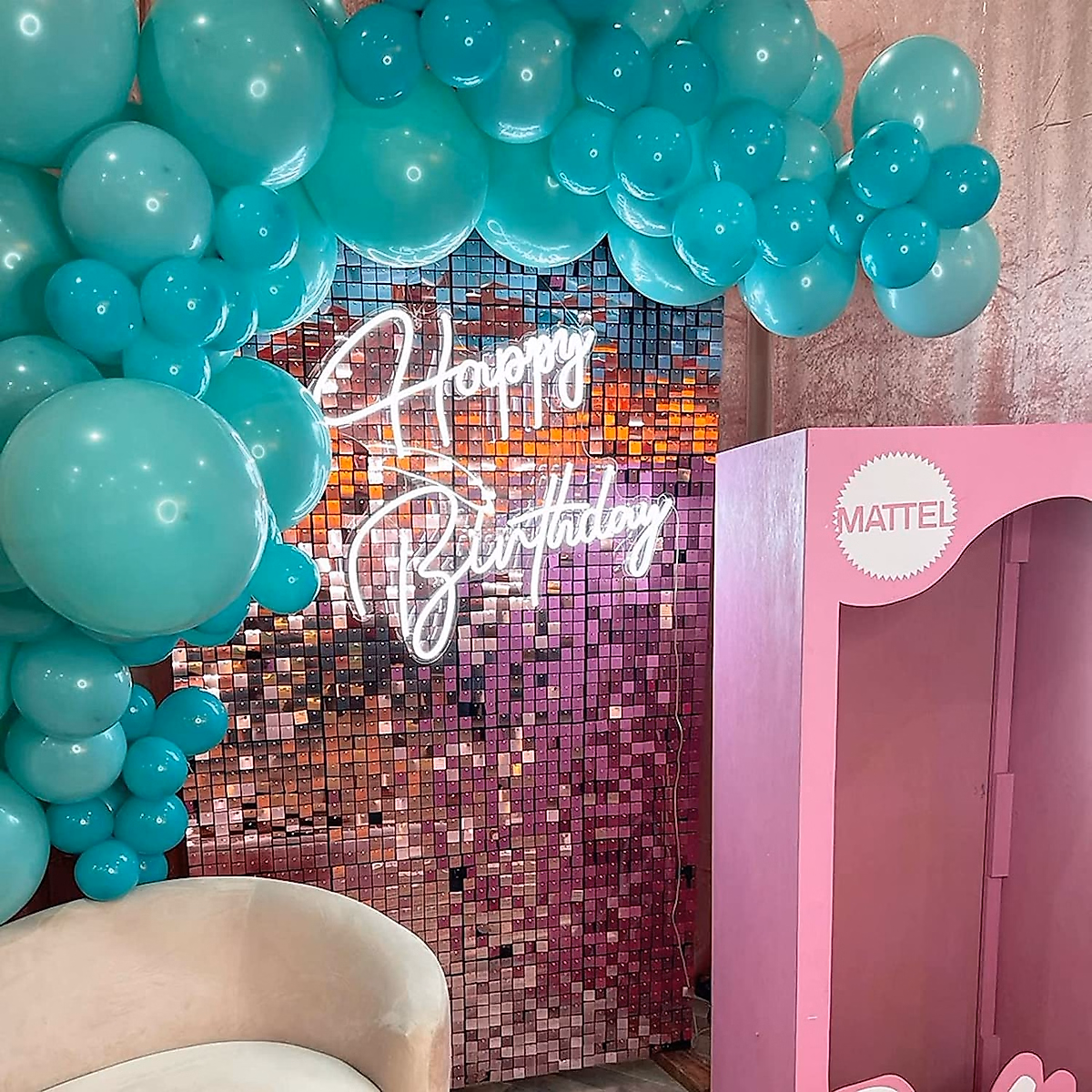 Teal Balloons, Kelfara 100Pcs Party Arch Garland Kit - Different Sizes Latex Balloons (18/12/10/5 Inch) - Turquoise Theme, Birthday, Anniversary, Baby Shower, Graduation, Party Decorations Balloons