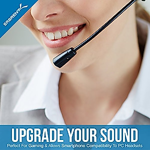 SABRENT 3.5mm Headset Splitter Adapter Cable for headsets with Separate Headphone/Microphone Plugs (CB-AUHM)