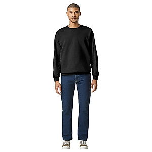 Gildan Softstyle Crewneck Sweatshirt, Style GSF000, Black, Large