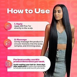 Bronner Bros BB Pine Tar Super Gro Conditioning Temple & Scalp Treatment for Dandruff - Soothes Dry, Itchy Scalp, Moisturizer & Deep Conditioner - With Pine Tar, Salicylic Acid & Lanolin - 6 oz