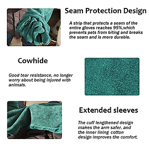 Hamiledyi Animal Handling Gloves,23.6in Bite Proof Anti-Scratch Protection Gloves,Pet Grooming/Nursing/Wildlife Rescue Safety Work Gloves for Reptiles Snakes Iguanas Cats Dogs Falcons.