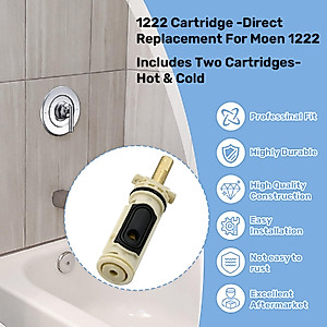 1222 Replacement Cartridge Compatible with Moen One-Handle Posi Temp Faucets & Moen Tub Shower