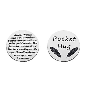 TIIMG Guardian Angel Memorial Keychain (Silver, Loss of Mother/Father Gift)