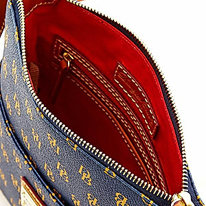 Dooney & Bourke Gretta Signature Letter Carrier,Navy