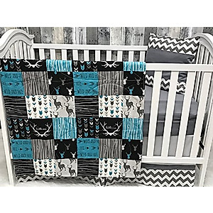 Baby Boy/Girl Chevron, Baby Bedding, Woodlands, Buck, Bear, Neutral, Crib Bedding, Nursery Room, Babylooms