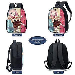 XeUiao Spy Anya Forger Backpack Large Daypack Latop Anya Yor Loid Forger Bookbag Backpacks 3Pcs