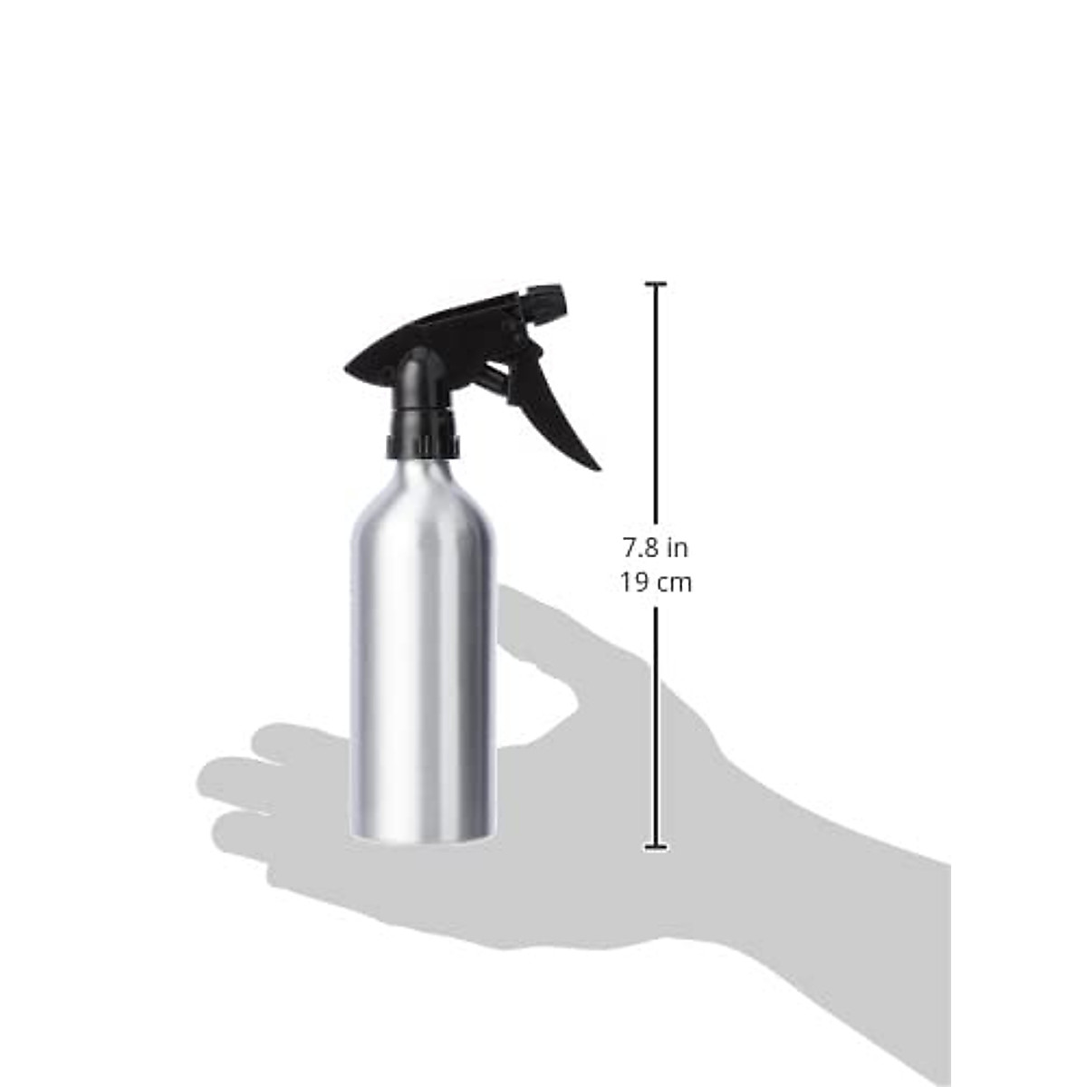 iDesign Aluminum 12 0z. Spray Bottle The Metro Collection, 12 Ounce, Brushed Metal with Black Nozzle