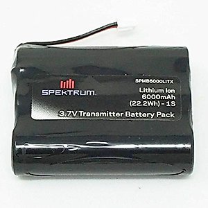 Spektrum 3.7V 6000mAh 1S Transmitter Battery: iX12/NX6/NX8 Tx Plug (XH-1S), SPMB6000LITX
