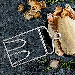 Happyyami Chicken Hanger for Slaughter Stainless Steel Poultry Hook Meat Hanging Hooks for Pork Poultry Duck Meat Processing Equipment