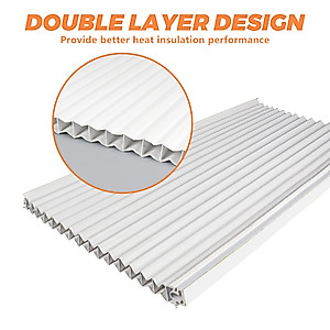 GCGOODS Window AC Side Panels with Double Layer, Insulation Window Air Conditioner Side Panel Kit, Ajustable Fits Up to 17 inch H x 10 inch W, 2 Pack