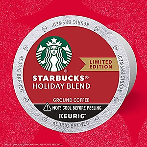 Starbucks Holiday Blend Medium Roast Coffee Single-Cup Coffee for Keurig Brewers, Herbal & Sweet Maple Notes, 10 Count (Pack of 6)