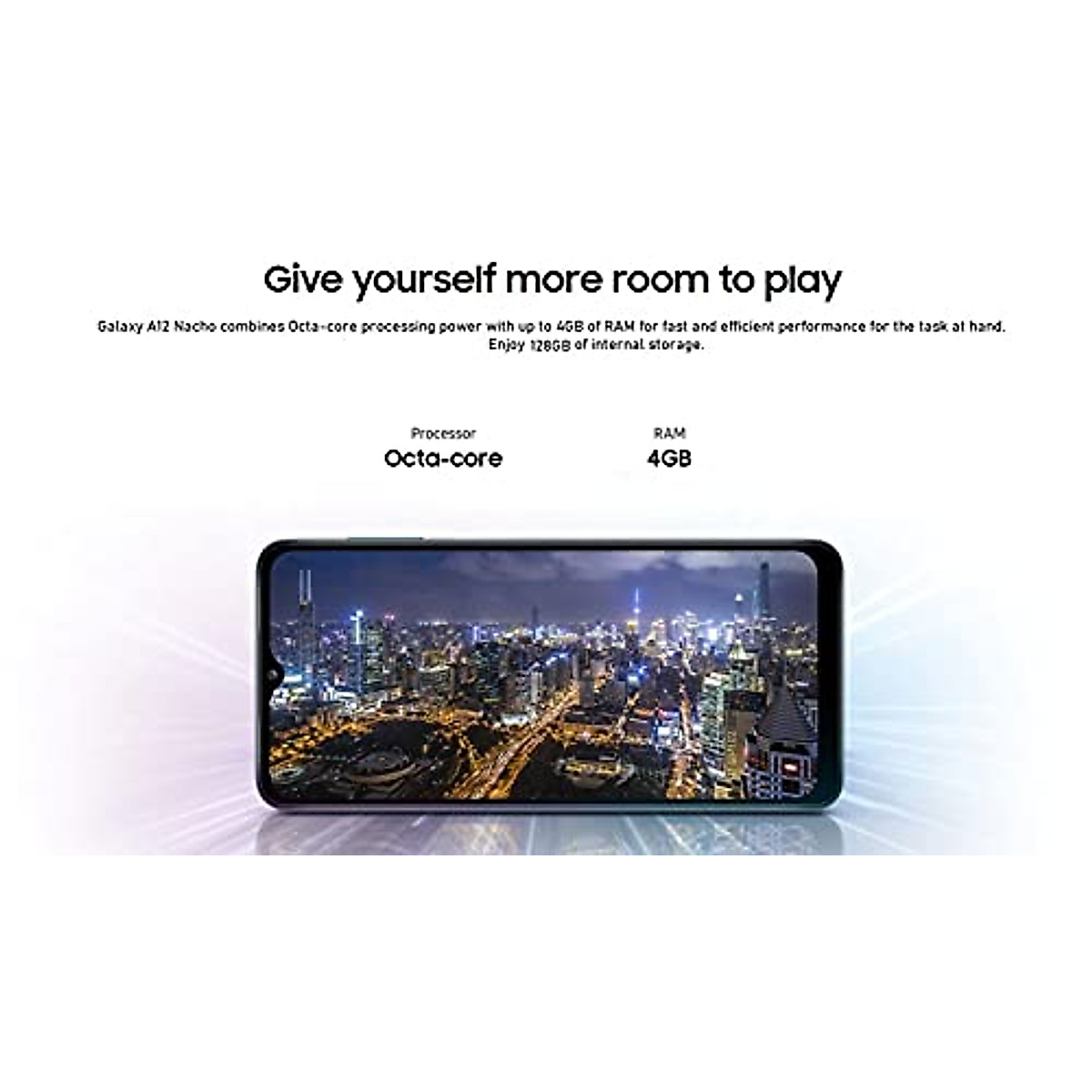 Samsung Galaxy A12 (A127F) 128GB Dual SIM, GSM Unlocked, (CDMA Verizon/Sprint Not Supported) Smartphone International Version (Fast Car Charger Bundle) No Warranty (Blue) (Renewed)