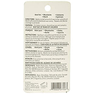 Clubman Pinaud Moustache Wax with Comb Applicator, For Styling & Color Enhancement, Chestnut, 0.5 Oz