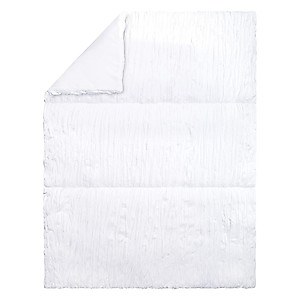 Trend Lab Simply White 3 Piece Crib Bedding Set, Sewn with Elegant Ruching, includes Quilt, Fitted Crib Sheet and Skirt